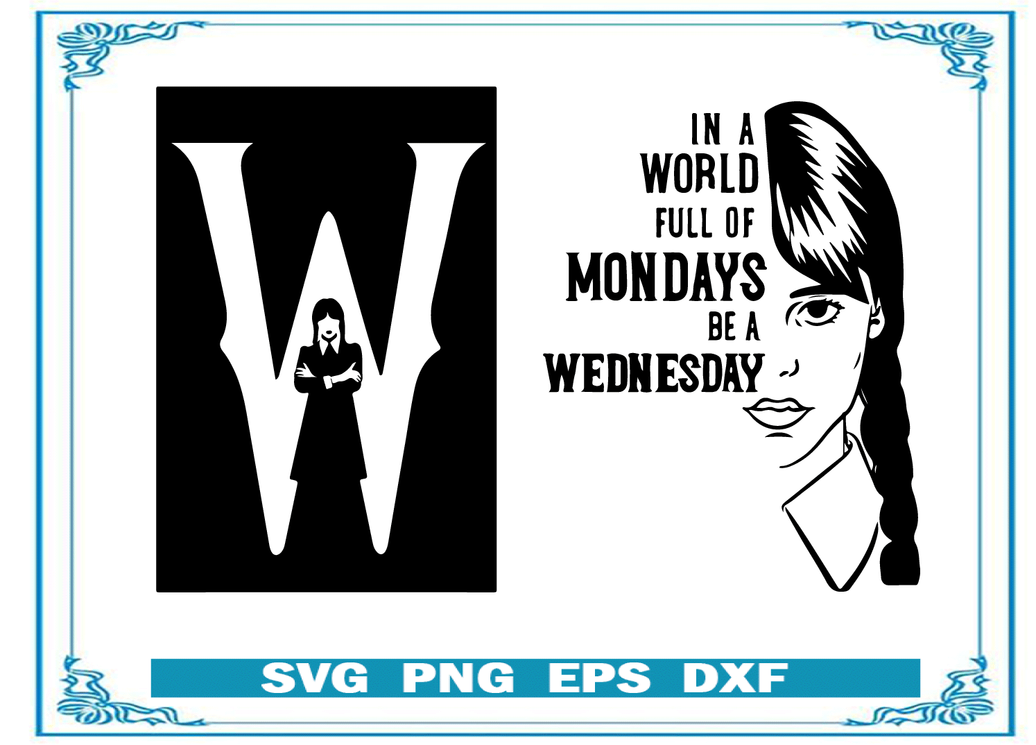 Wednesday Addams SVG, Addams Family SVG, Halloween SVG - Inspire Uplift