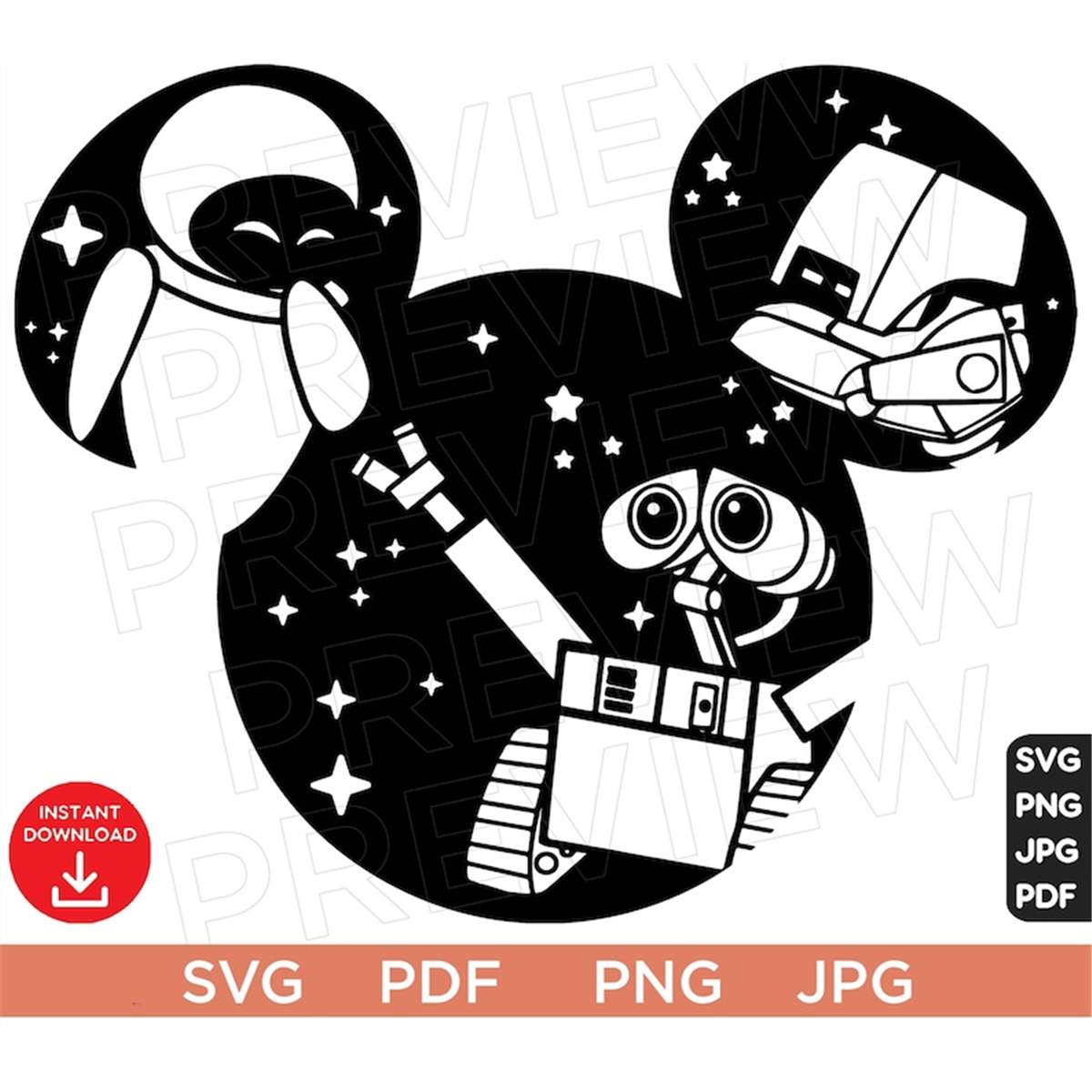 Wall-E Vector SVG, WALL-E Svg, Disneyland Ears SVG Vector in - Inspire ...