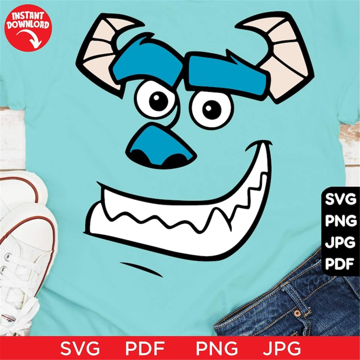 James P. Sullyvan Face Svg, Monsters Inc SVG Disneyworld mik - Inspire ...