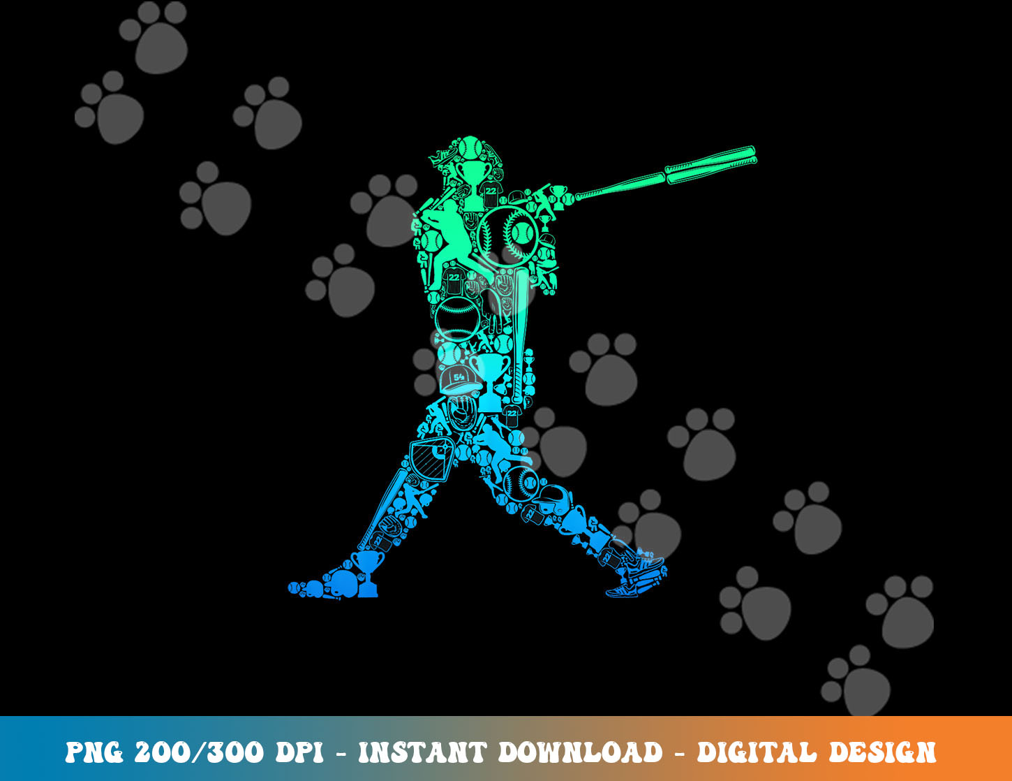 Baseball Player Batter Youth Men Boys Kids png, sublimation | Inspire ...