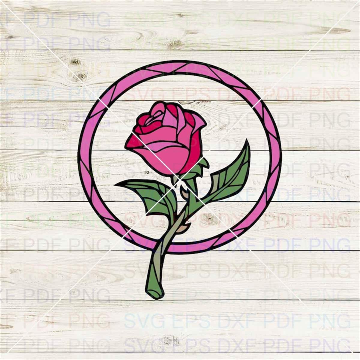 Enchanted Rose Beauty And The Beast 013 Svg Dxf Eps Pdf Png, | Inspire ...
