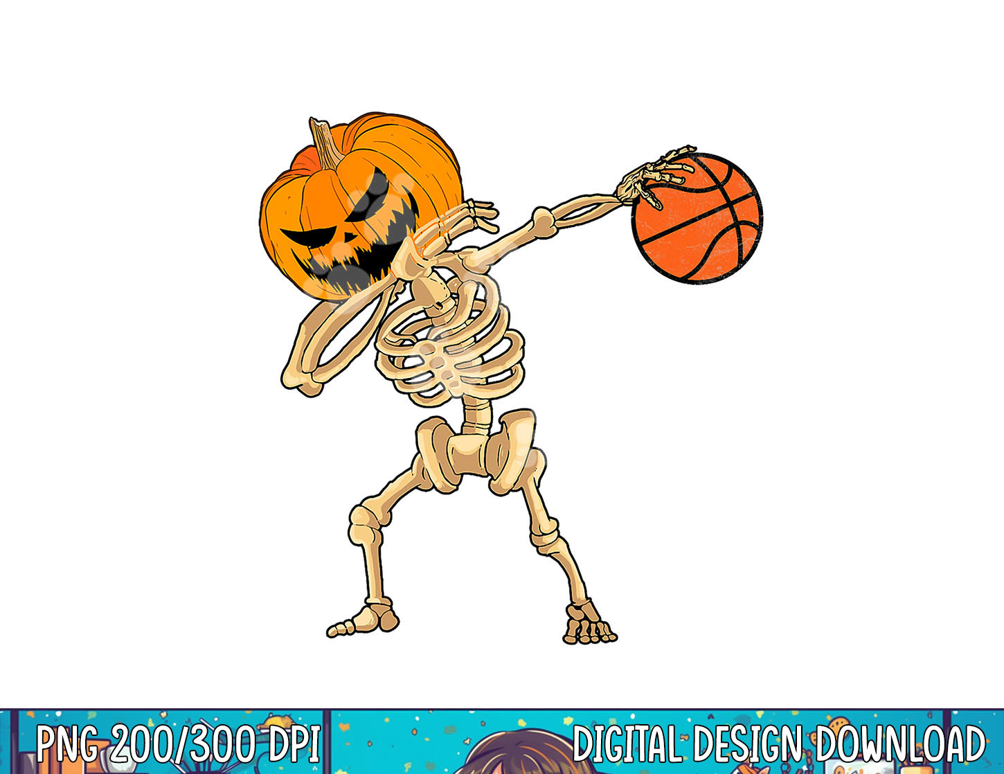 Basketball Dabbing Skeleton Men Boys Halloween Basketball pn - Inspire ...