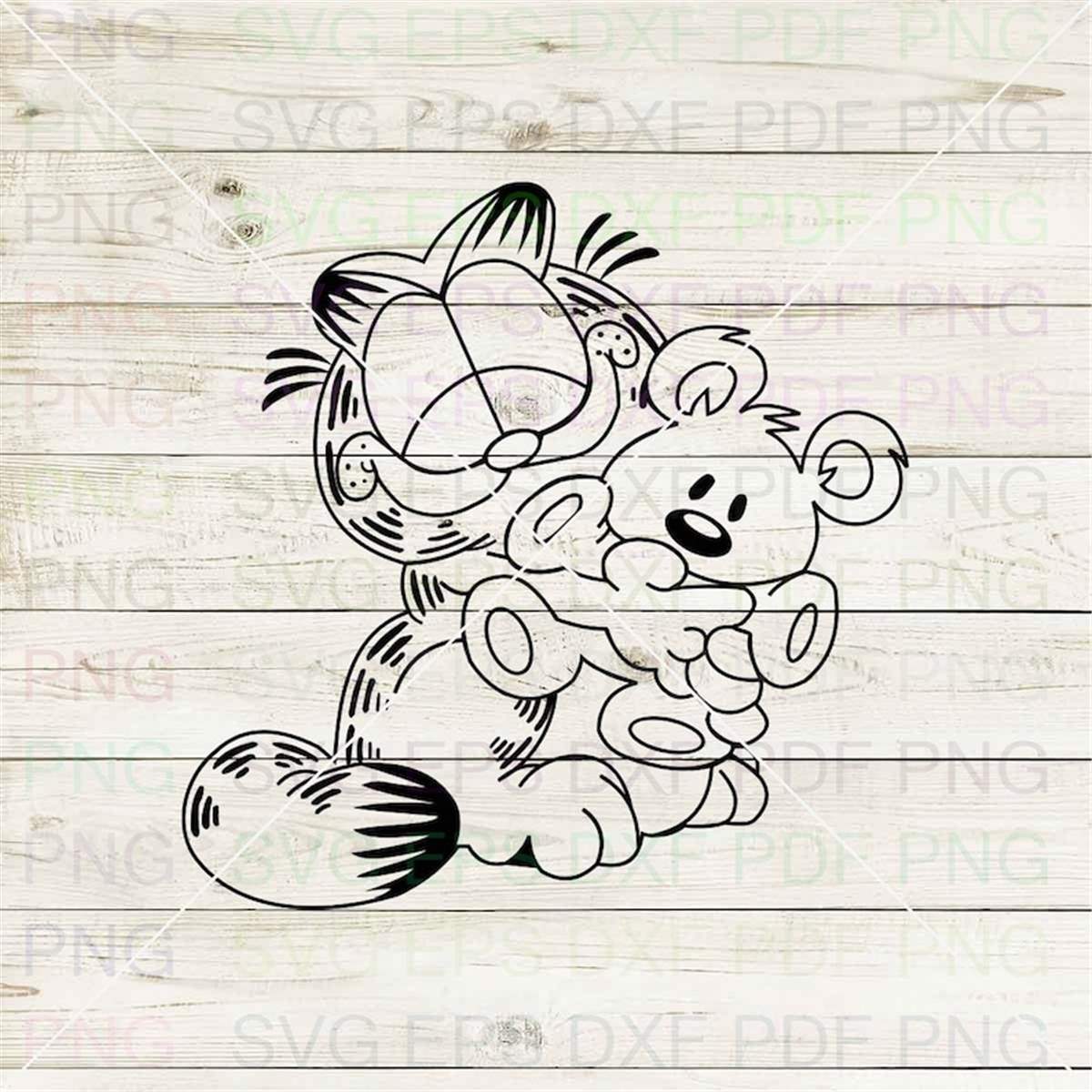 Garfield Silhouette 009 Svg Dxf Eps Pdf Png, Cricut, Cutting | Inspire ...