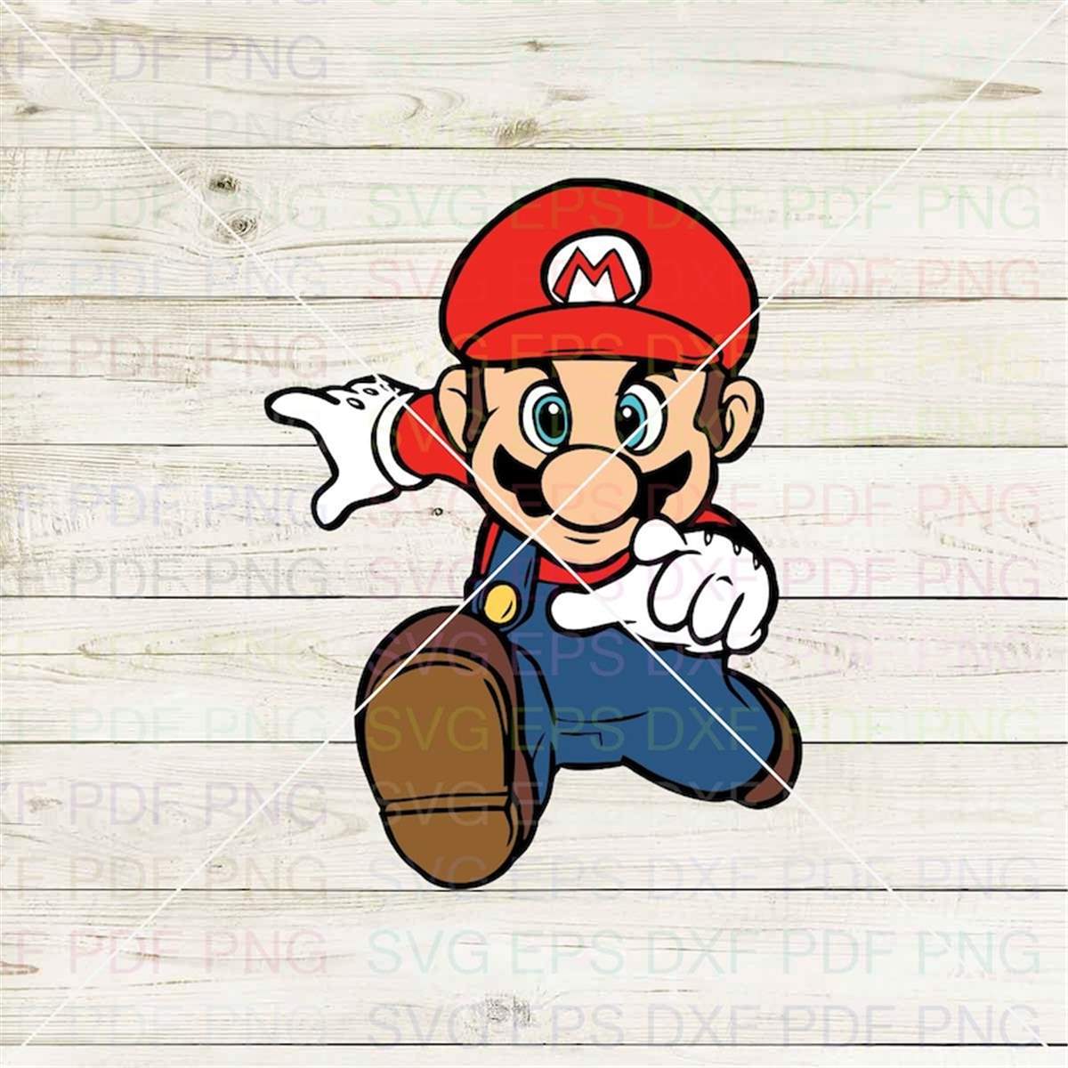 Super Mario 001 Svg Dxf Eps Pdf Png, Cricut, Cutting file, V | Inspire ...