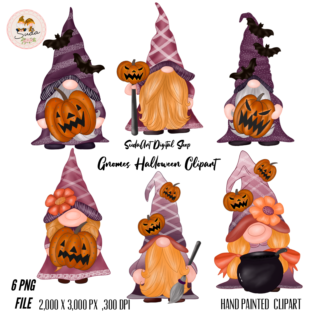 Gnome Halloween Png Clipart,Hand Drawn Graphics,Halloween De | Inspire ...