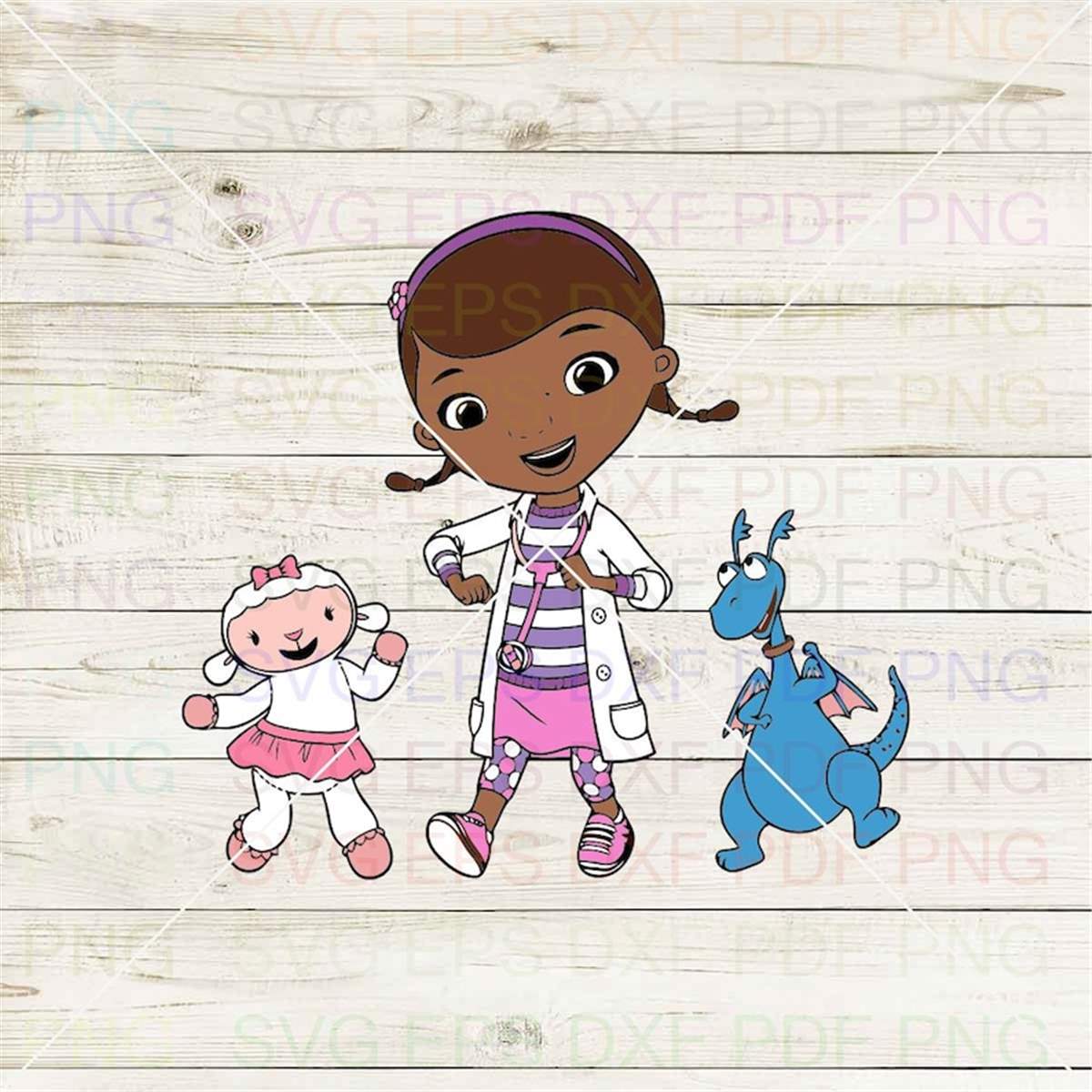Stuffy And Lambie And Doc Dottie Mcstuffins 011 Svg Dxf Eps | Inspire ...