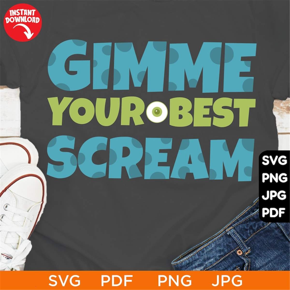 Gimme Your Best Scream Svg, Monsters Inc SVG mike wazowski B - Inspire Uplift