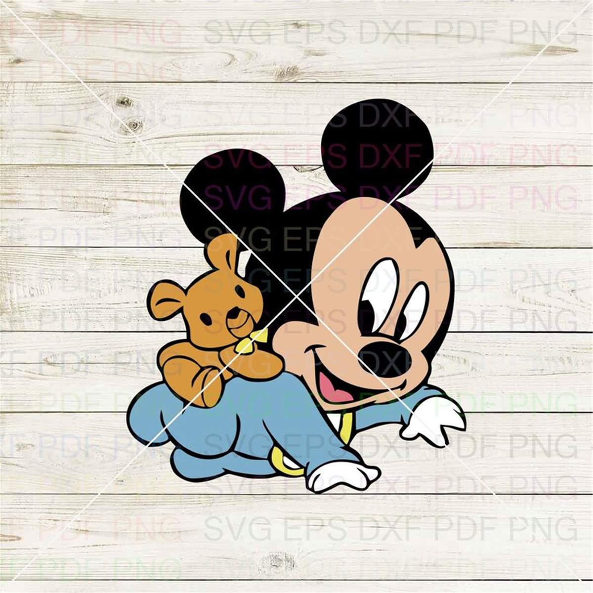 Baby Mickey Mouse 015 Svg Dxf Eps Pdf Png, Cricut, Cutting f | Inspire ...