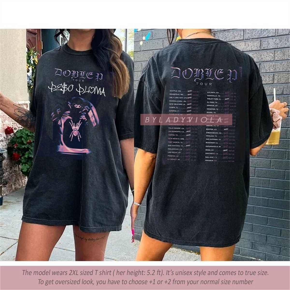 2 Sided Peso Pluma Tour 2023, Double P Tour 2023 Concert Pes - Inspire ...