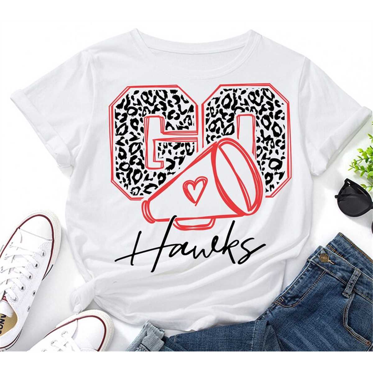 Leopard Go Hawks SVG, Go Hawks svg,Hawks Mascot svg - Inspire Uplift