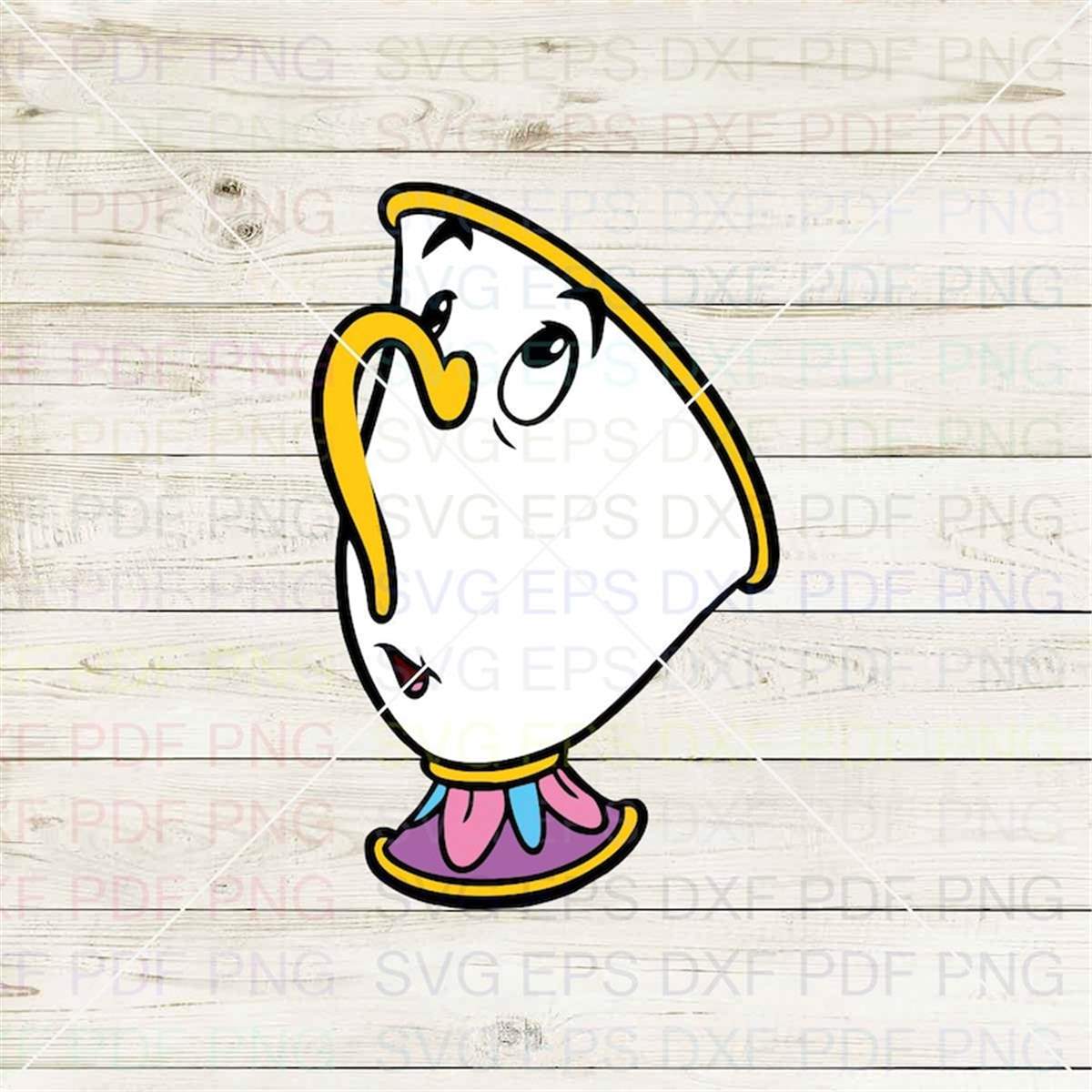 Chip Beauty And The Beast 027 Svg Dxf Eps Pdf Png, Cricut, C | Inspire ...