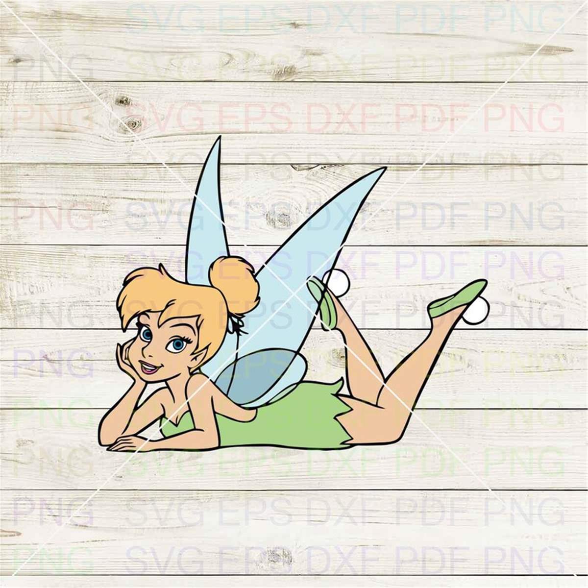 Tinker Bell Relaxed Peter Pan 013 Svg Dxf Eps Pdf Png, Cricu | Inspire ...