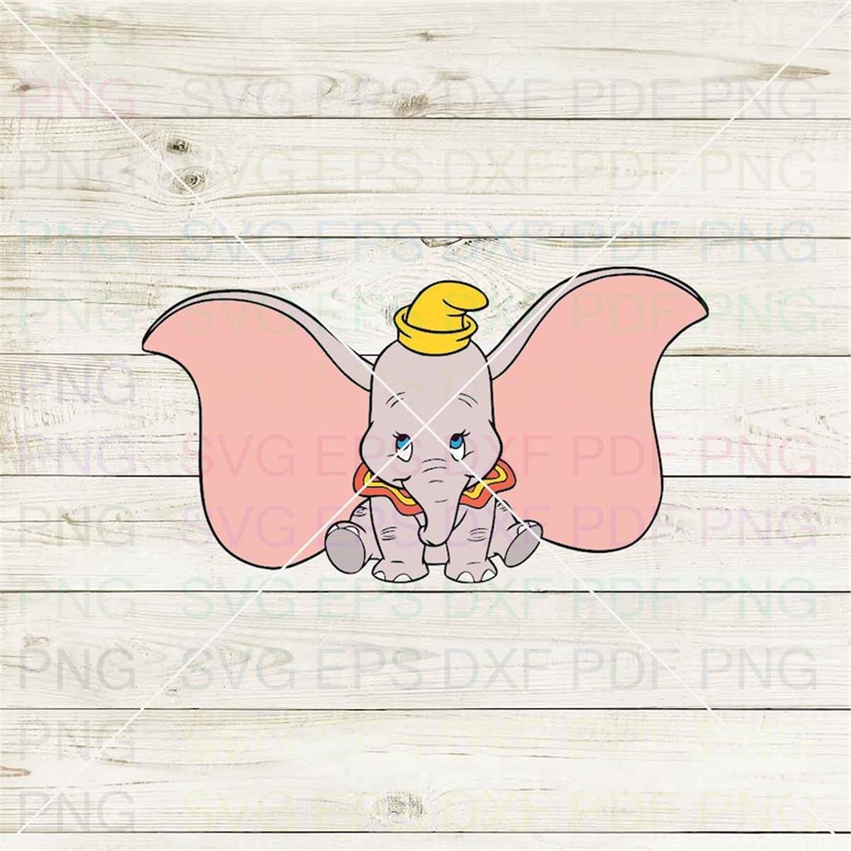 Dumbo 034 Svg Dxf Eps Pdf Png, Cricut, Cutting file, Vector, | Inspire ...