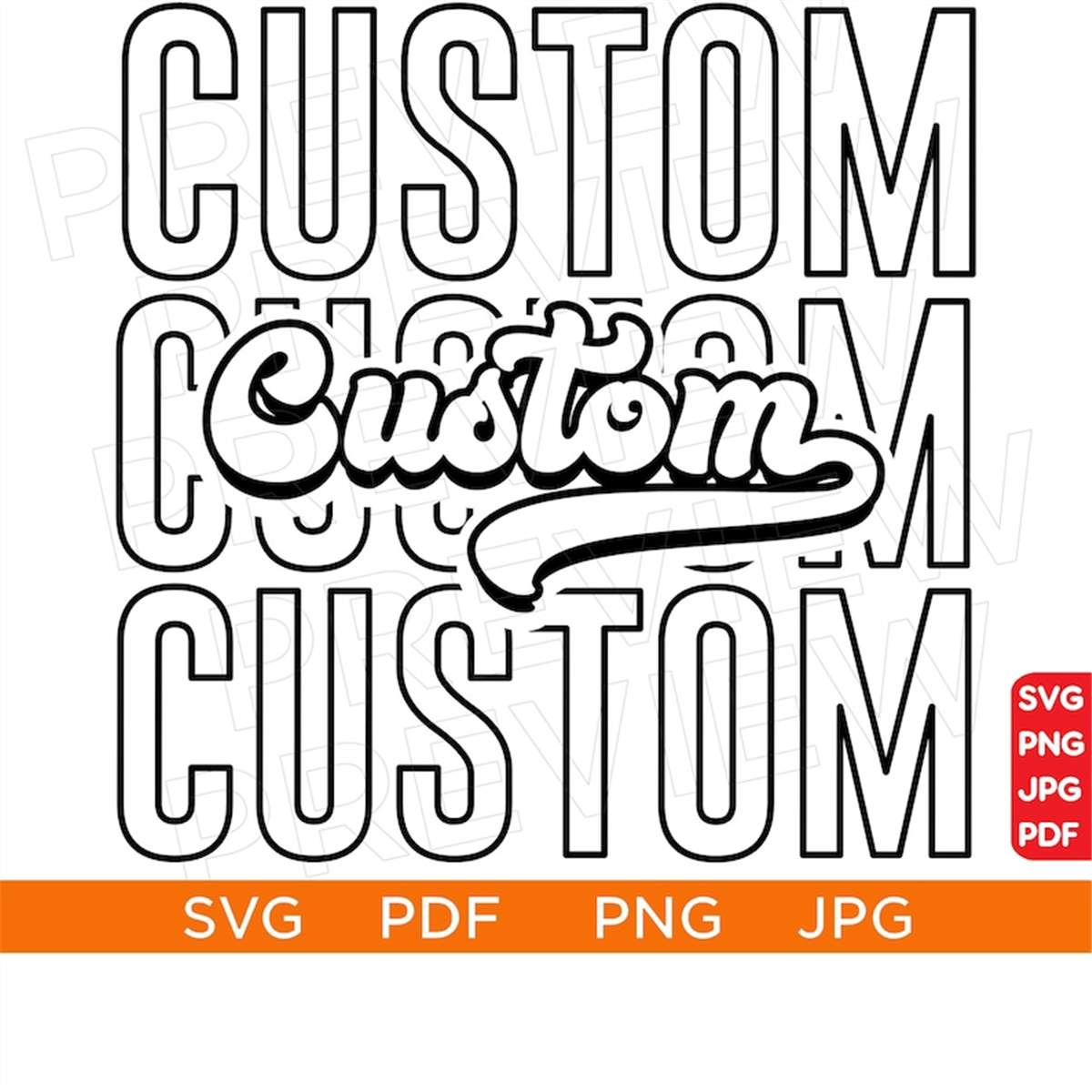 Custom Name SVG, pdf, png, jpg, Custom Team Spirit Svg, Cust - Inspire ...