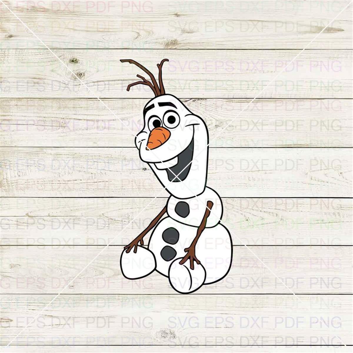 Olaf Frozen 008 Svg Dxf Eps Pdf Png, Cricut, Cutting file, V | Inspire ...