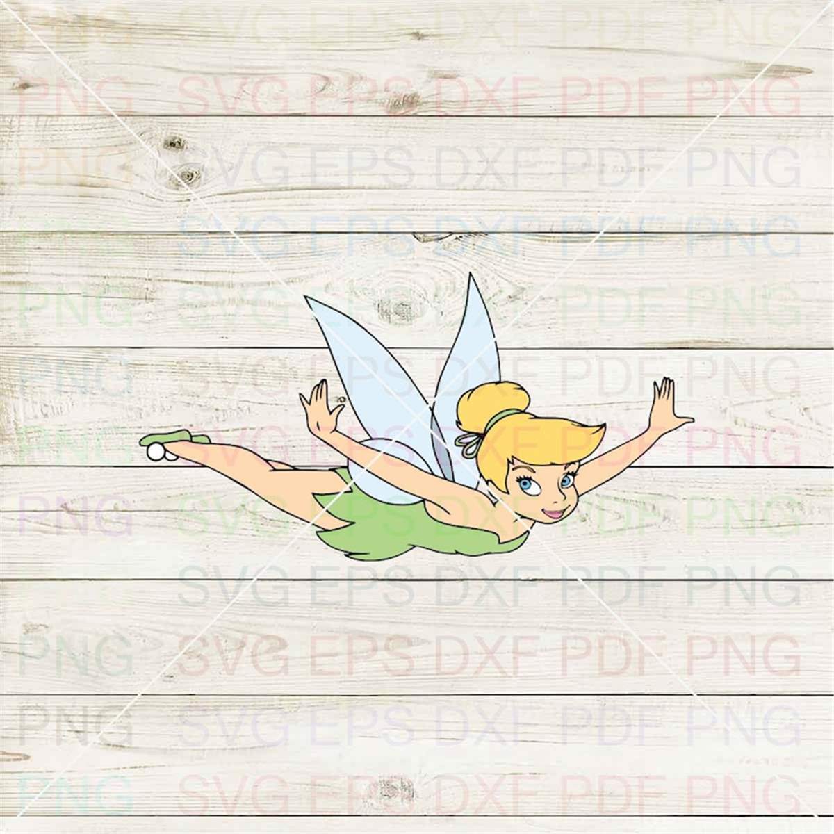 Tinker Bell Flying Peter Pan 014 Svg Dxf Eps Pdf Png, Cricut | Inspire ...