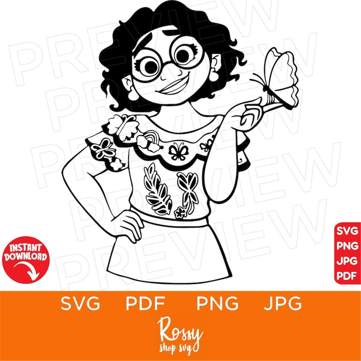 Encanto SVG Mirabel svg png clipart SVG, cut file, Cut file - Inspire ...