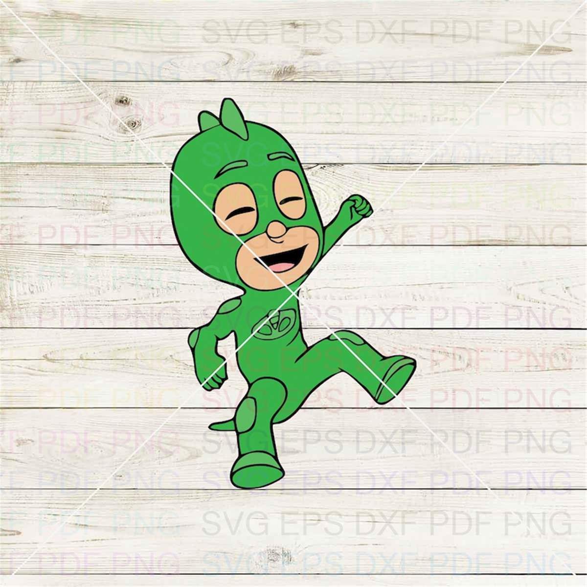 Gekko Pj Masks 008 Svg Dxf Eps Pdf Png, Cricut, Cutting file | Inspire ...