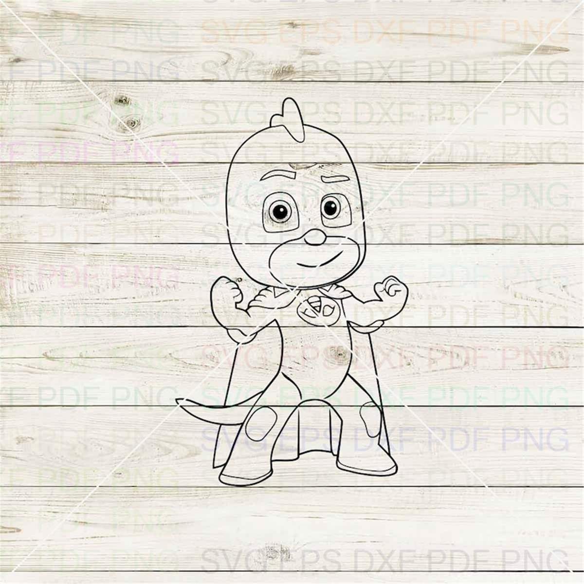 Gekko Silhouette Pj Masks 028 Svg Dxf Eps Pdf Png, Cricut, C | Inspire ...