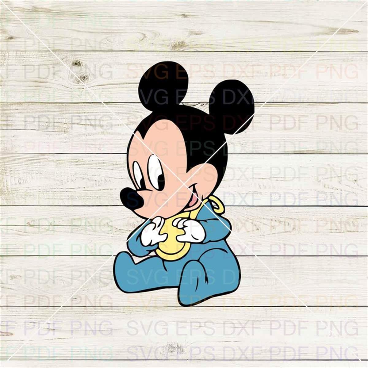 Baby Mickey Mouse 014 Svg Dxf Eps Pdf Png, Cricut, Cutting f | Inspire ...