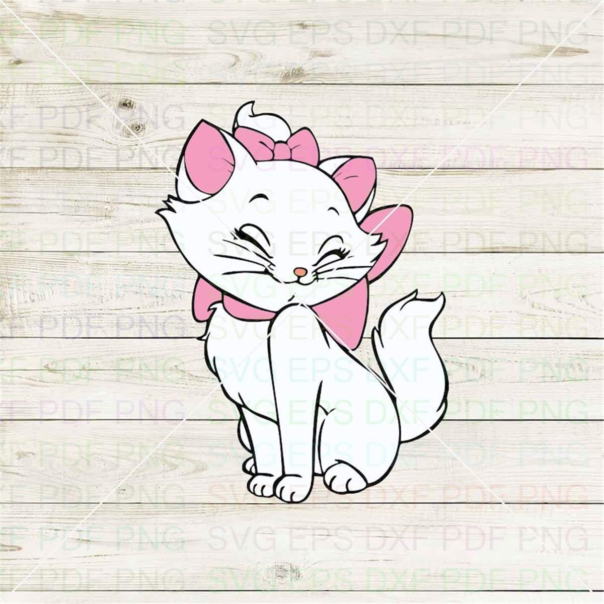 Marie The Aristocats 004 Svg Dxf Eps Pdf Png, Cricut, Cuttin | Inspire ...