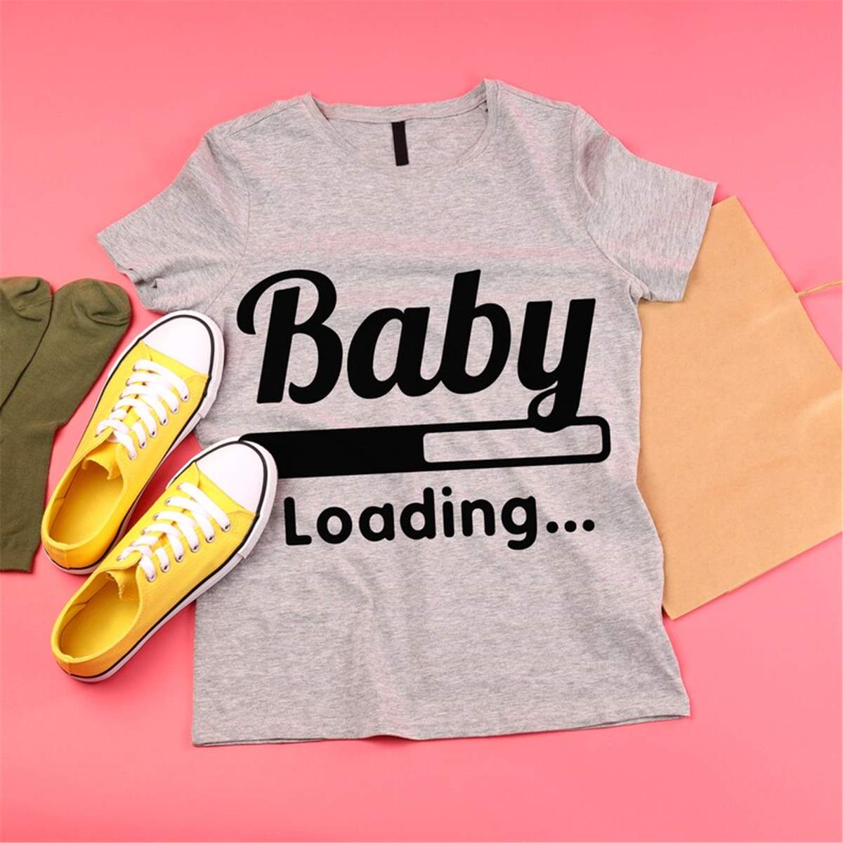 Baby loading, Pregnant Woman SVG, Silhouette Pregnant Woman, - Inspire ...