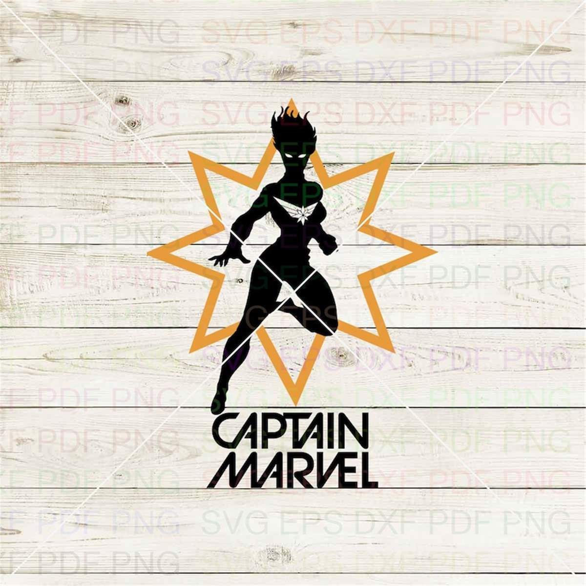 Captain Marvel Silhouette 029 Svg Dxf Eps Pdf Png, Cricut, C | Inspire ...