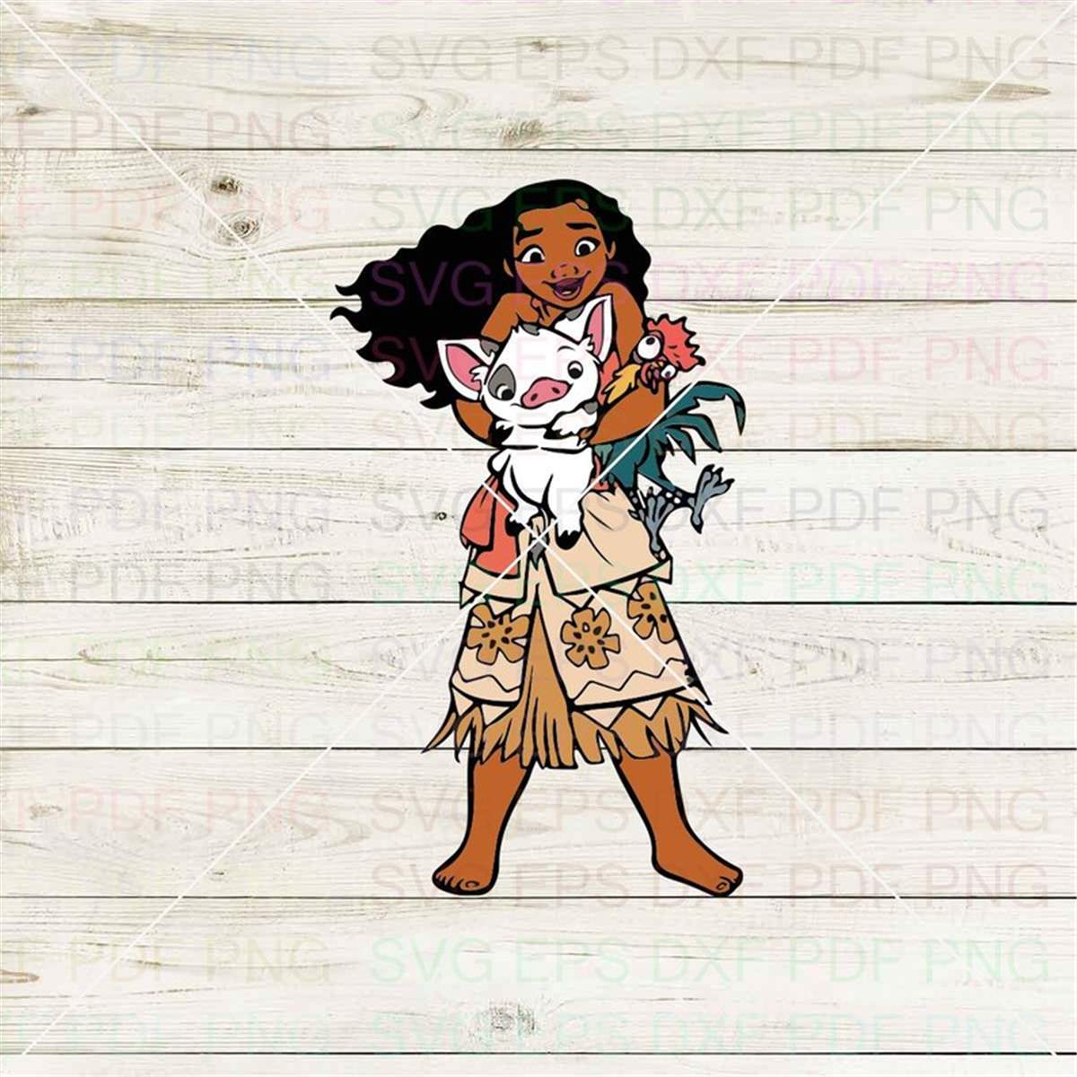 Pua And Moana 010 Svg Dxf Eps Pdf Png, Cricut, Cutting file, | Inspire ...