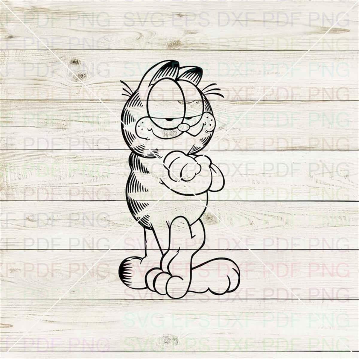 Garfield Silhouette 012 Svg Dxf Eps Pdf Png, Cricut, Cutting | Inspire ...