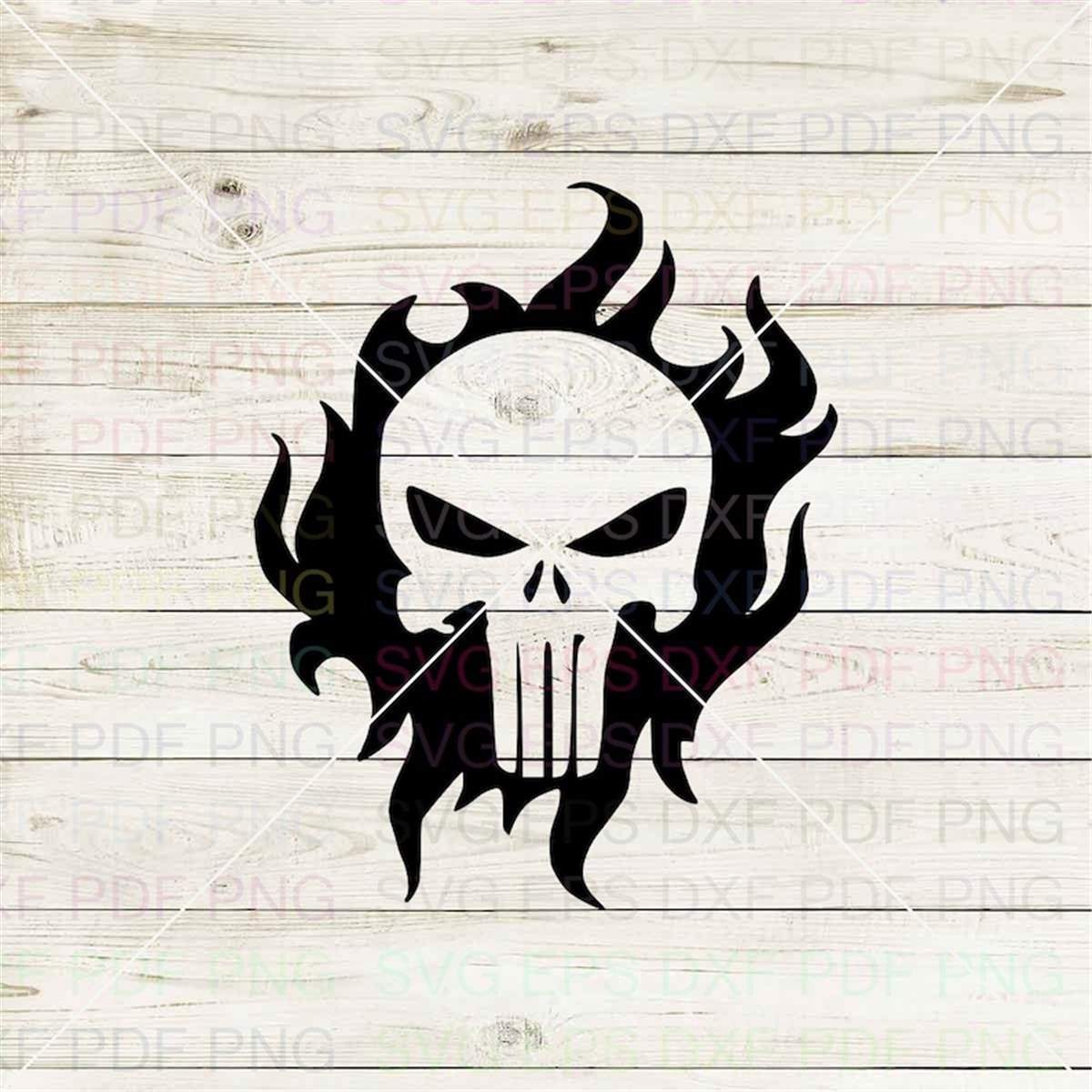 Punisher Silhouette 042 Svg Dxf Eps Pdf Png, Cricut, Cutting | Inspire ...