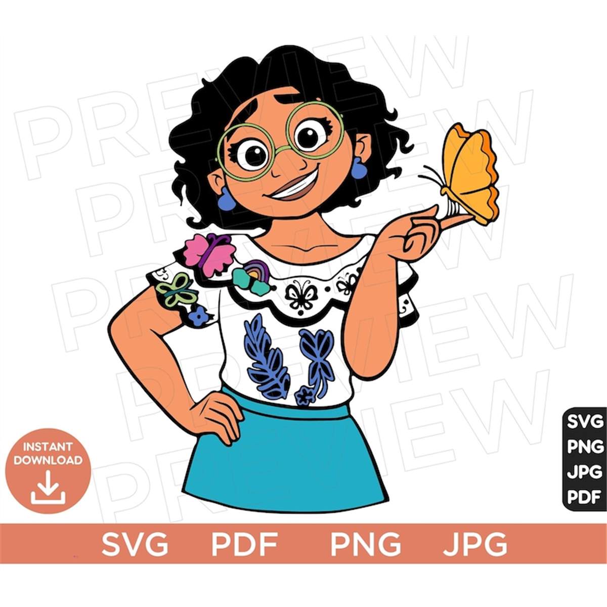 Encanto SVG Mirabel svg png clipart SVG, cut file layered by - Inspire ...