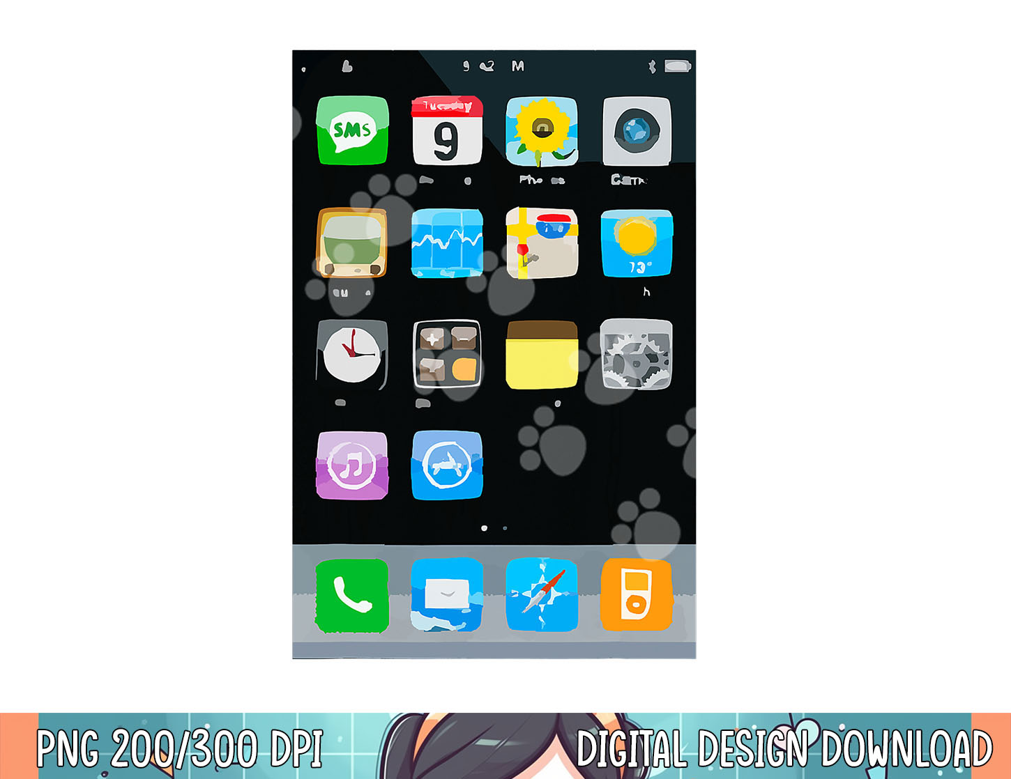Cell Phone Smartphone Mobile App Halloween Costume png, subl | Inspire ...