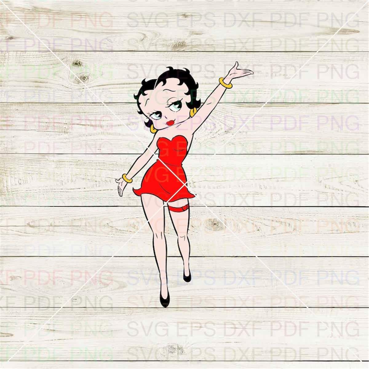 Betty Boop 003 Svg Dxf Eps Pdf Png, Cricut, Cutting file, Ve | Inspire ...