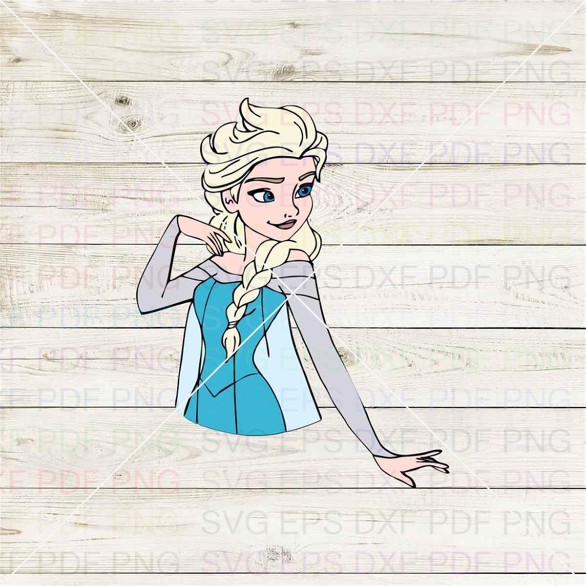 Elsa Frozen 006 Svg Dxf Eps Pdf Png, Cricut, Cutting file, V | Inspire ...