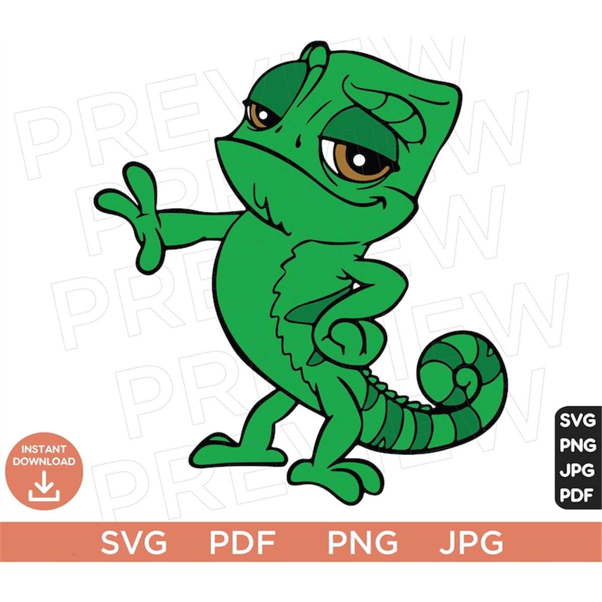 Pascal Chameleon Vector SVG, Tangled SVG, Disneyland Ears SV - Inspire ...