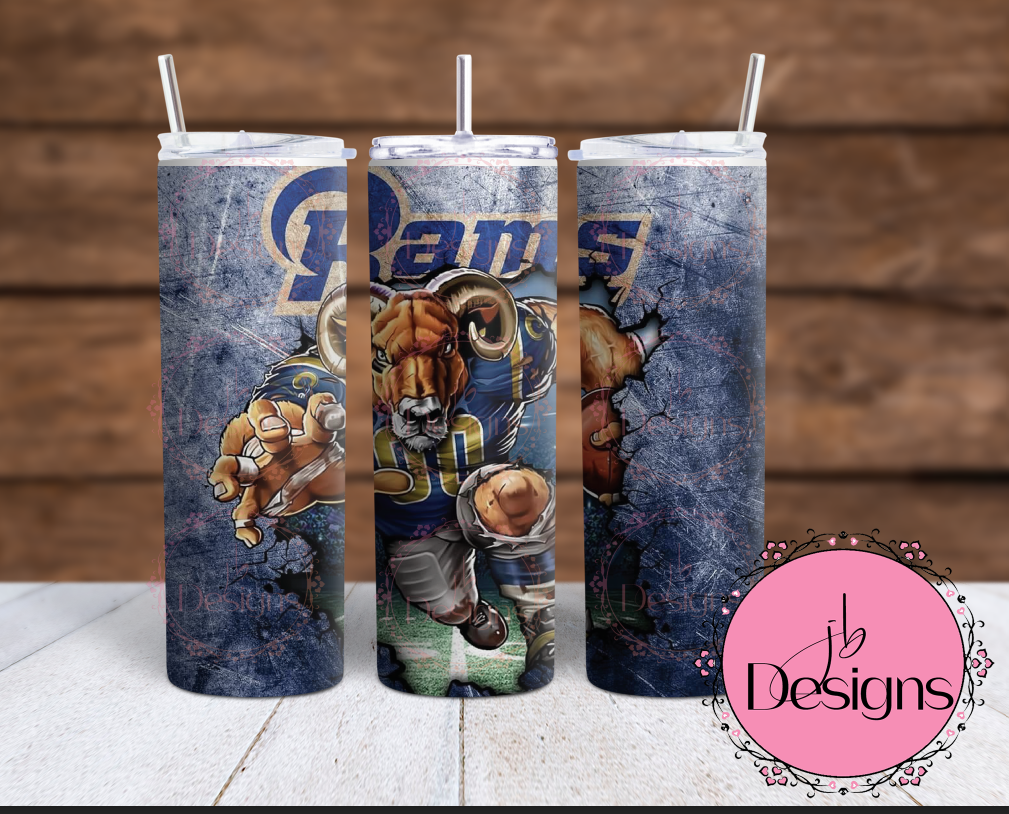 Los Angelas Rams Football Sublimation tumbler wraps 20oz a | Inspire Uplift
