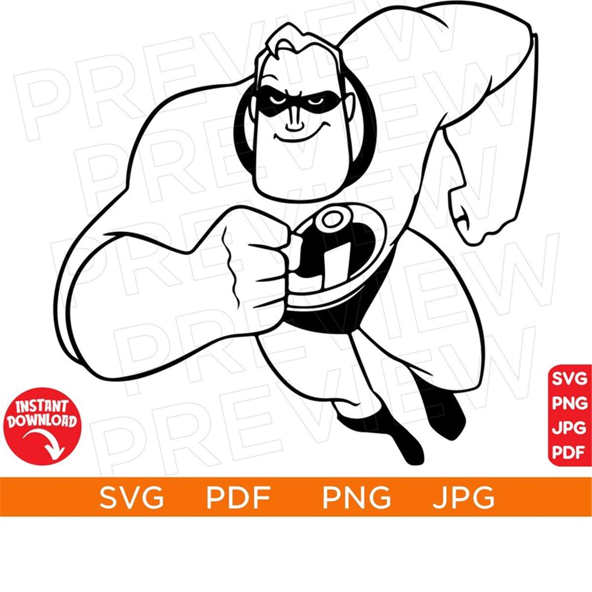 Mr. Incredible Bob Parr SVG The incredibles SVG, Disneyland - Inspire ...