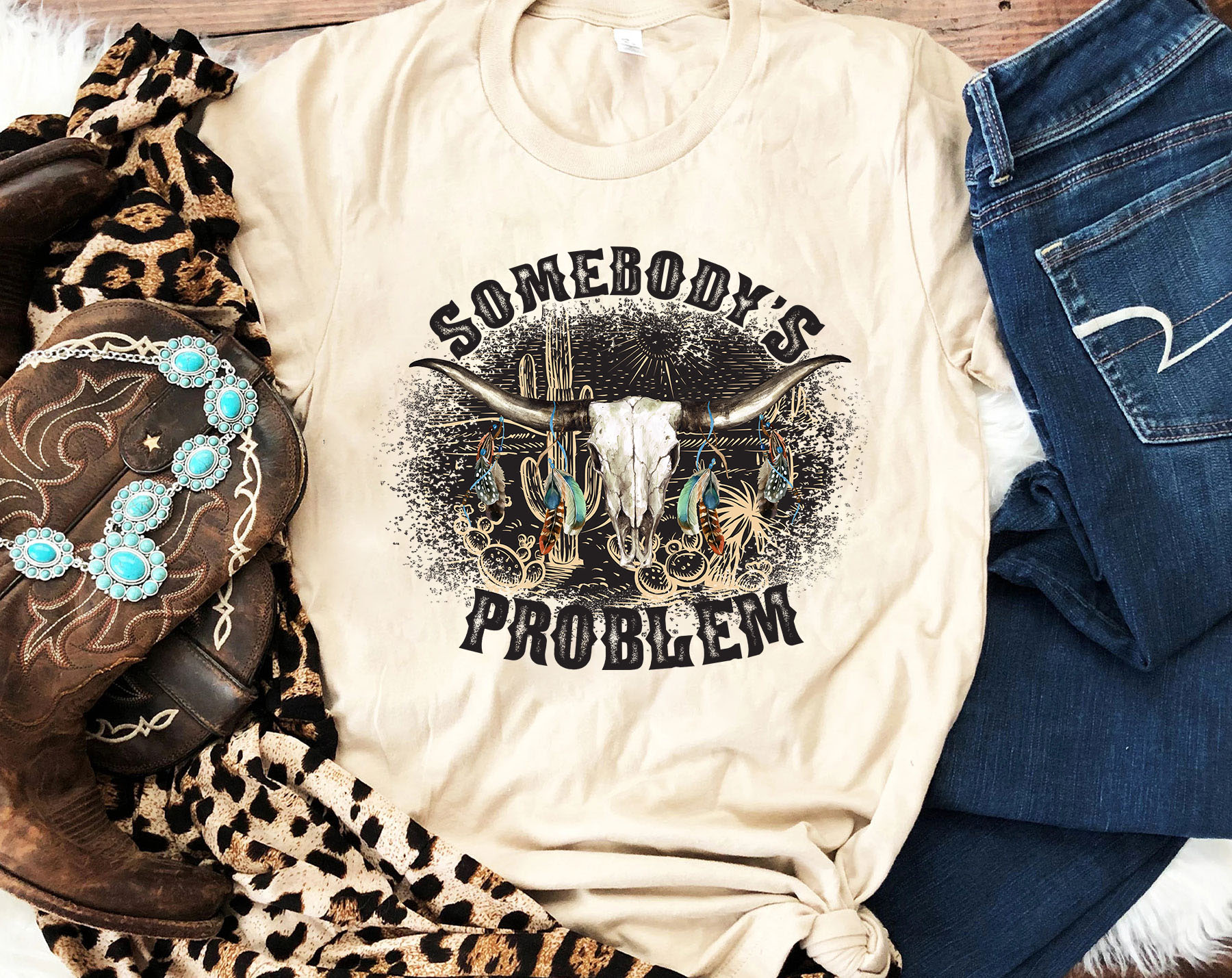 Sombody's Prob PNg, Retro Bull Skull PNG, Country Western PN | Inspire ...