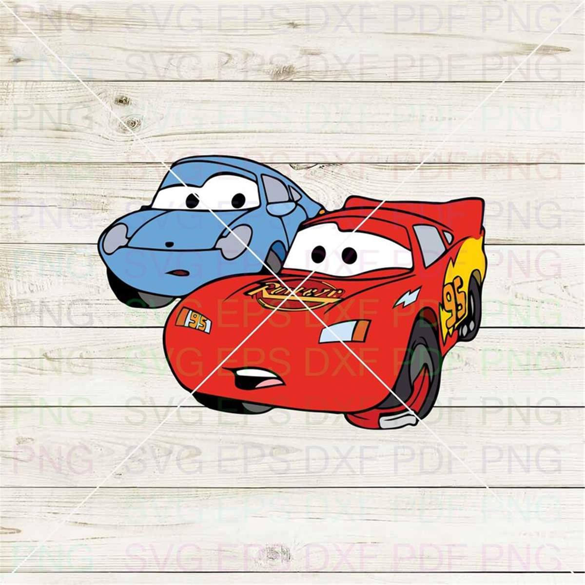 Lightning Mcqueen And Sally Car Cars 022 Svg Dxf Eps Pdf Png | Inspire ...