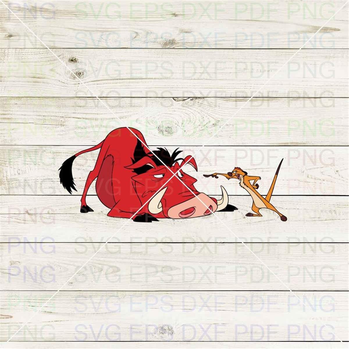Timon And Pumbaa The Lion King 028 Svg Dxf Eps Pdf Png, Cric - Inspire ...