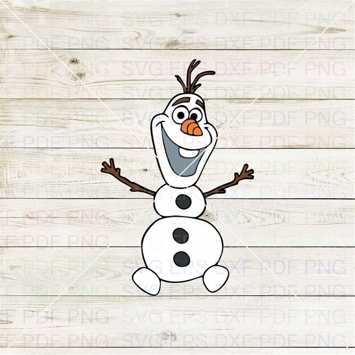 Olaf Frozen 011 Svg Dxf Eps Pdf Png, Cricut, Cutting file, V | Inspire ...