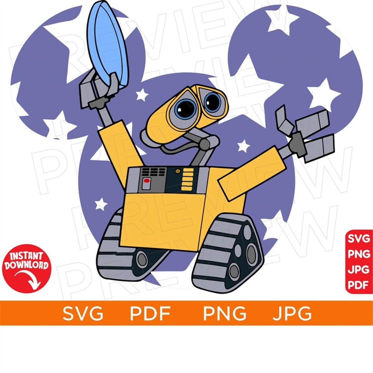 Wall-E Vector SVG, WALL-E Svg, Disneyland Ears SVG Vector in - Inspire ...