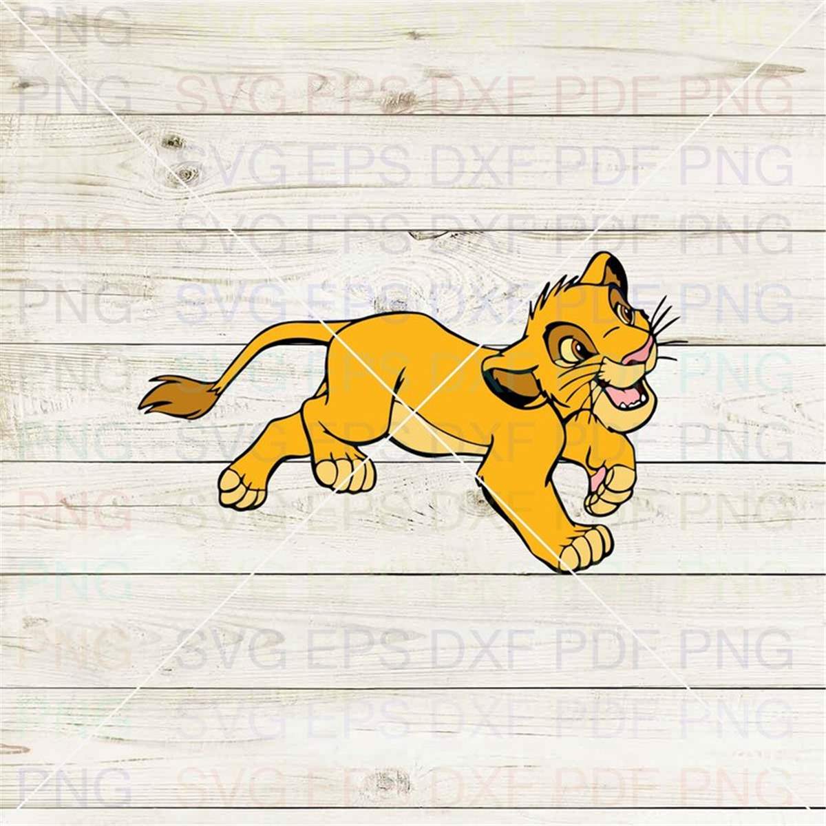 Simba The Lion King 003 Svg Dxf Eps Pdf Png, Cricut, Cutting | Inspire Uplift
