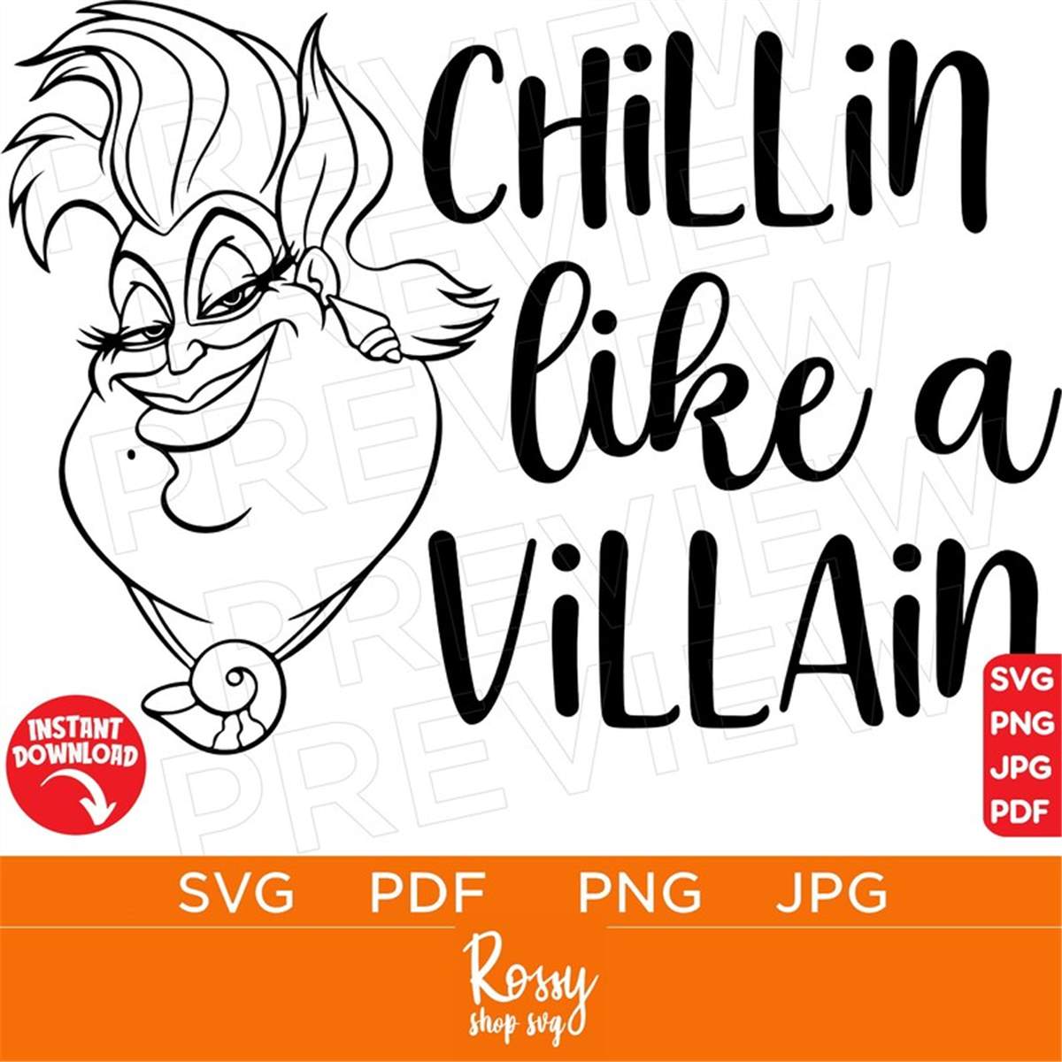 Chillin Like A Villain SVG, Villains Disneyland Ears SVG png - Inspire ...