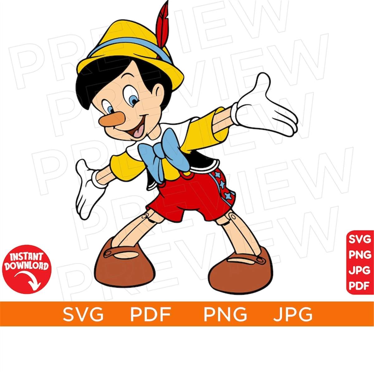 Vector Pinocchio SVG Disneyland Ears Pinocchio Disneyworld m - Inspire ...