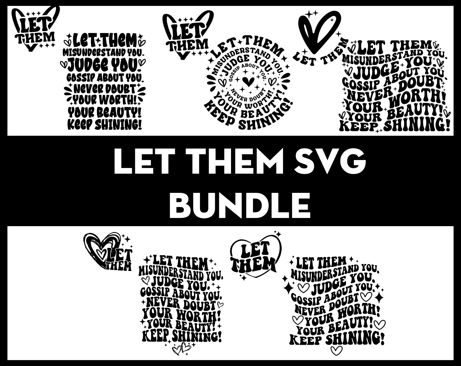 Let Them Svg Png Bundle, Trendy Back Shirt Svg, Inspirationa | Inspire ...