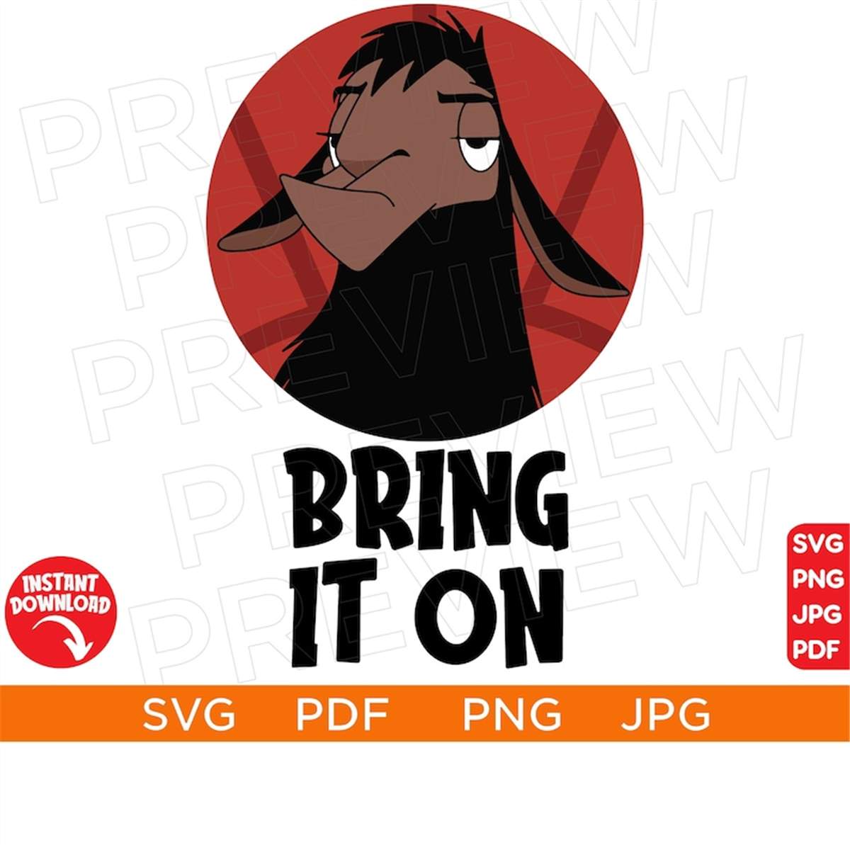 Bring it on SVG The Emperor's New Groove SVG, Kuzco svg, Dis - Inspire ...
