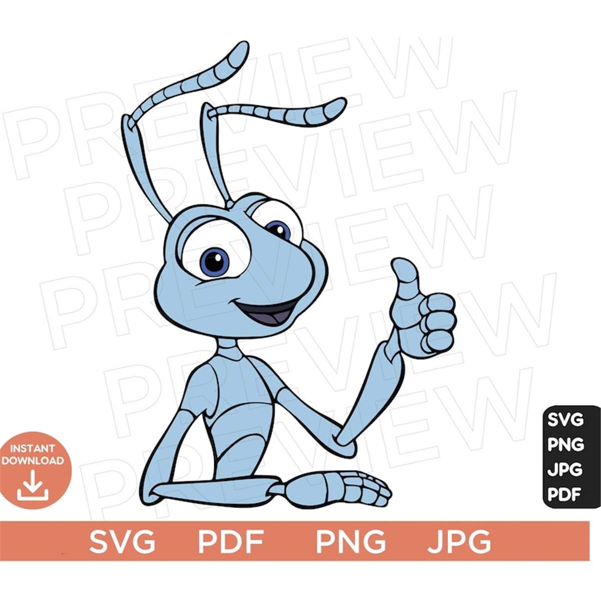 A Bug S Life Svg Flik Svg Ant Flik Disneyland Clipart Svg Inspire