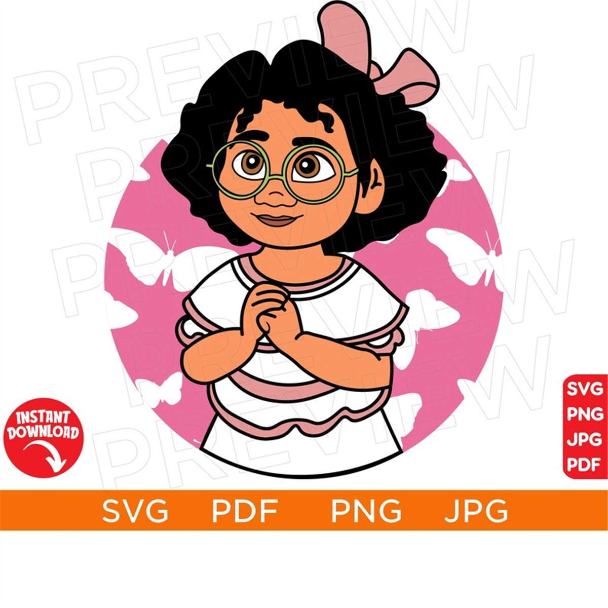 Baby Mirabel Encanto SVG Mirabel svg png clipart SVG, cut fi - Inspire ...