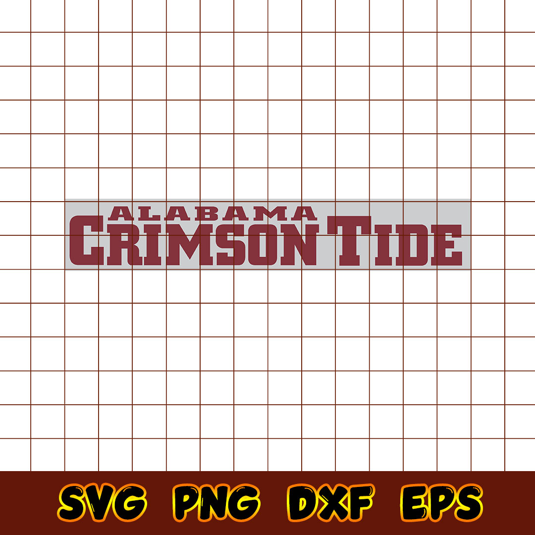 Alabama Crimson Tide Text Logo Svg, Alabama Crimson Tide Svg | Inspire ...